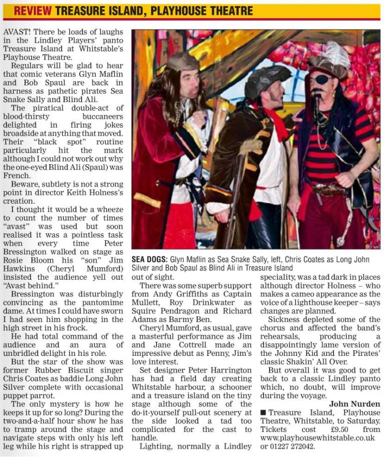 Treasure Island: Review – Playhouse Whitstable